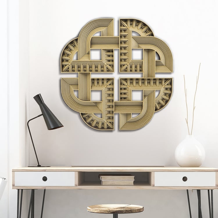 3D Geometric Carved Wooden Pattern Wall Decor Art | Homary