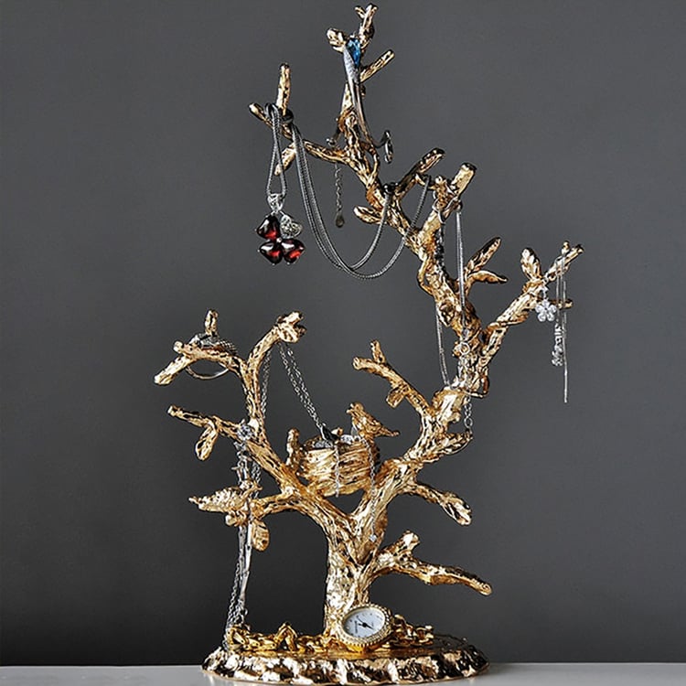 Nordic Vintage Gold Tree Jewelry Stand Decor Display｜Homary