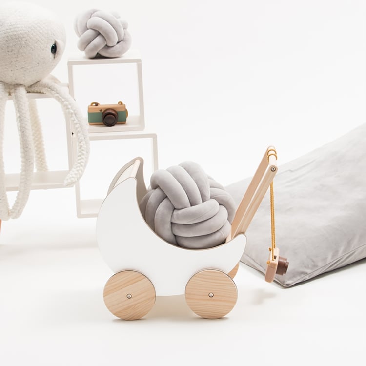 Wooden Kids Toys Storage Cart with Handle & Casters｜Homary UK