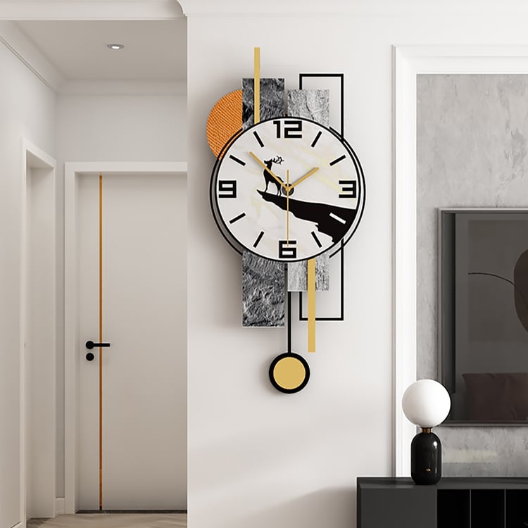 Large Modern Simple Home Decor Background Creative Wall Clock | Homary