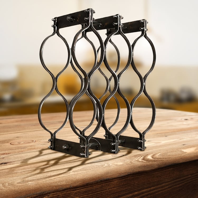Industrial Metal Tabletop Wine Rack Storage Rack Storage Rack | Homary