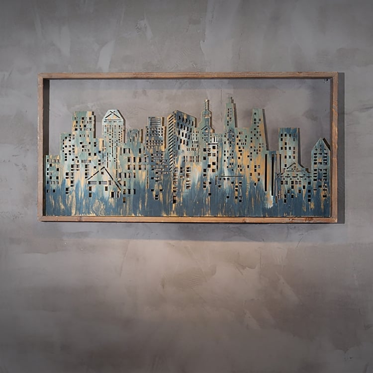 Retro Industrial Style Hollow-Carved Metal Painting Wall Decor | Homary