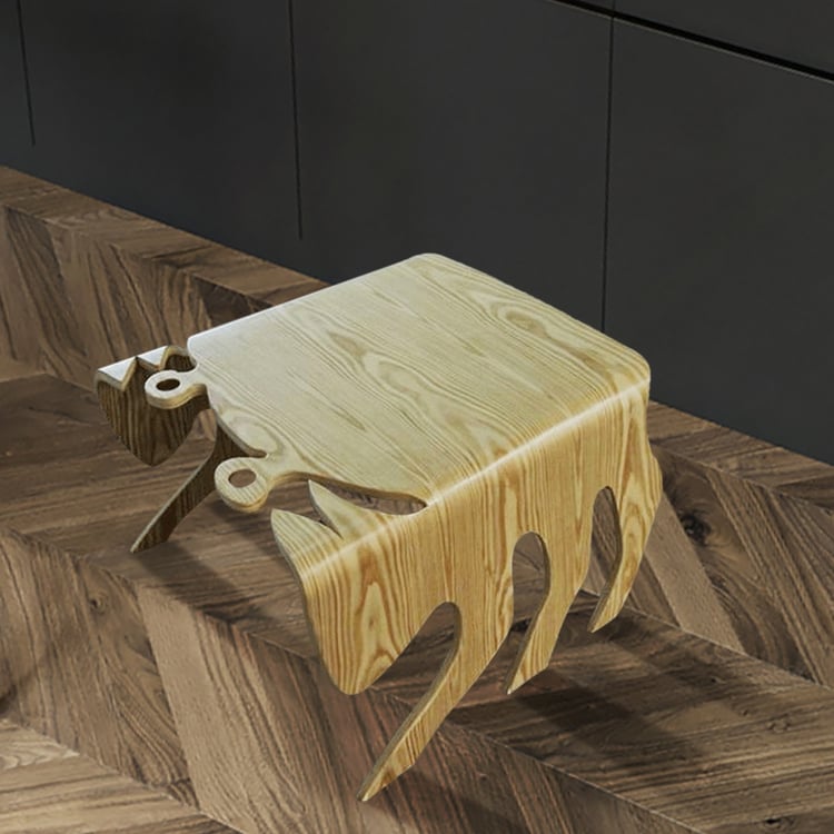 Crab-Shaped Wooden Side Table Unique End Table | Homary