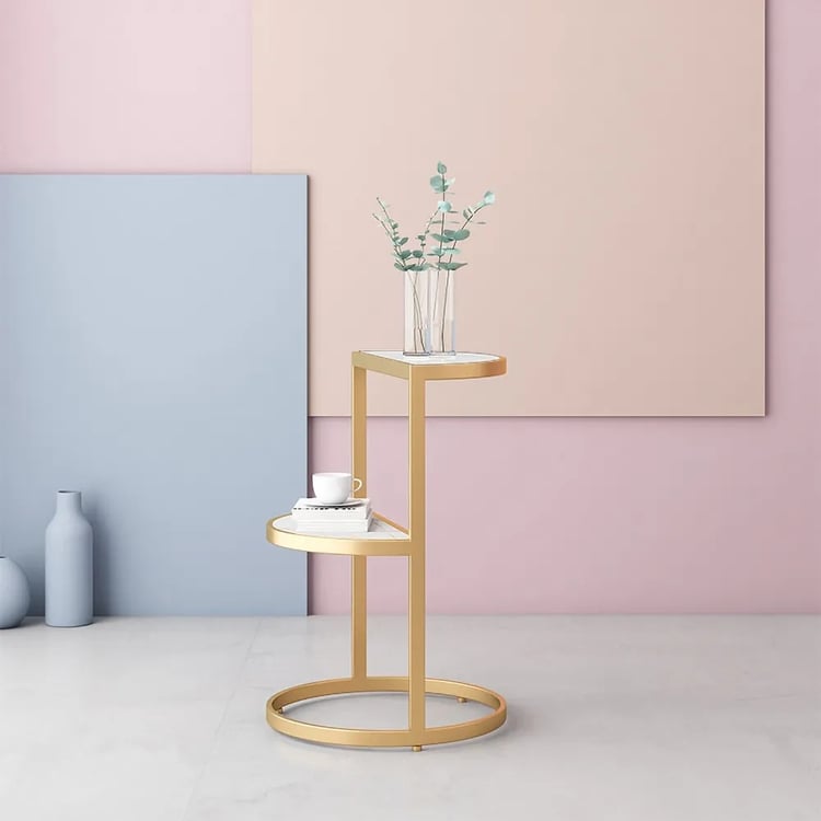 Gold End Side Table