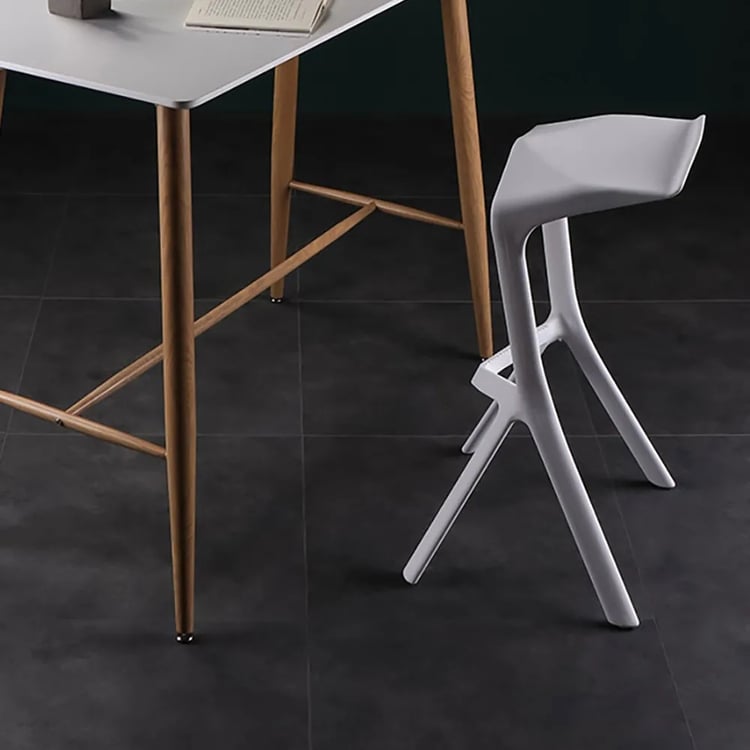 Nordic PP Plastic Bar Stool Exquisite Shape Counter Chair Set of 2｜Homary