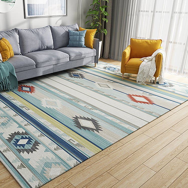 1500mm × 2400mm Modern Simple Geometric Multi-coloured Rectangle Area ...