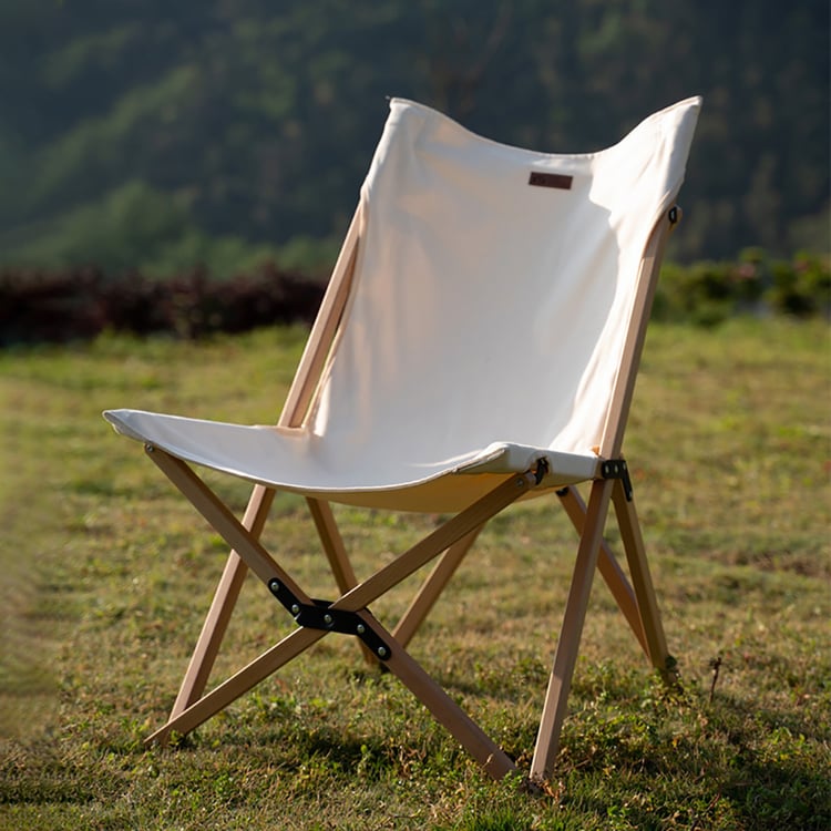 Outdoor Folding Wood Chair Butterfly Chair Beach Chair Lightweight ...