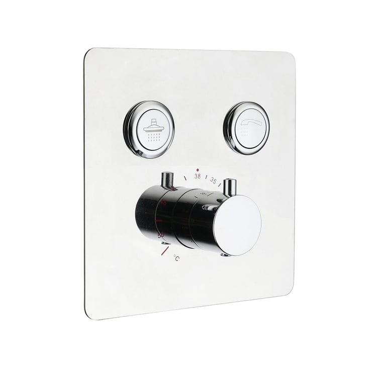 Thermostatic Trims 2-Function Solid Brass Shower Diverter Valve with ...