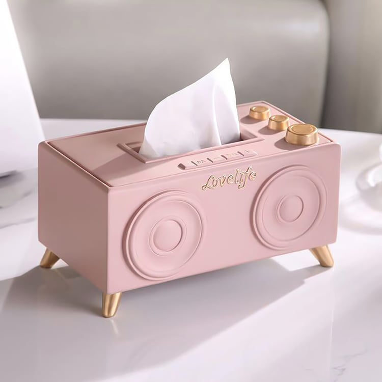 Pull-Out Tissue Box Decor Paper Box Desk Organiser with 4 Legs | Homary UK