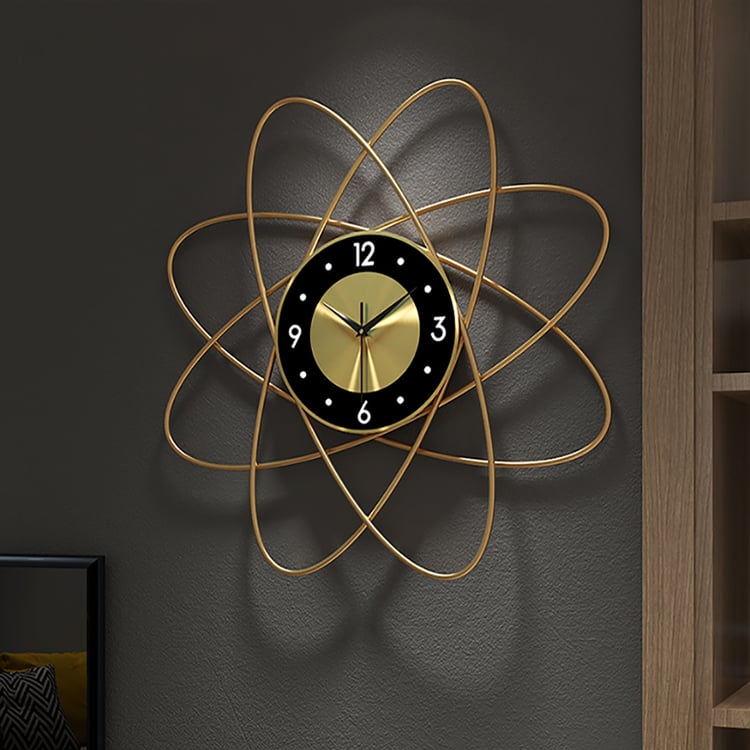 Gold & Black 22" Minimalist Golden Light Luxury Creative Metal Wall ...