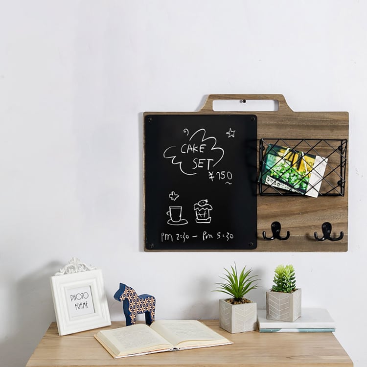 Retro Wall Organiser Memo Board with Hooks Set of 2｜Homary UK