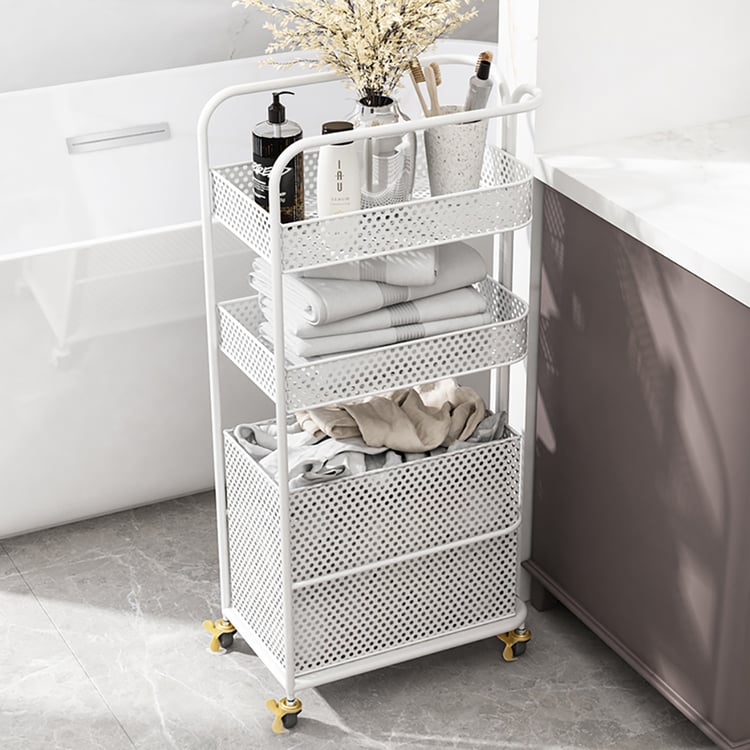 Rolling Bathroom Caddy Rolling Storage Cart, Extendable Bathroom