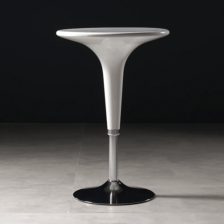 White Modern Liftable Adjustable Bar Table Plastic Table Top｜Homary UK