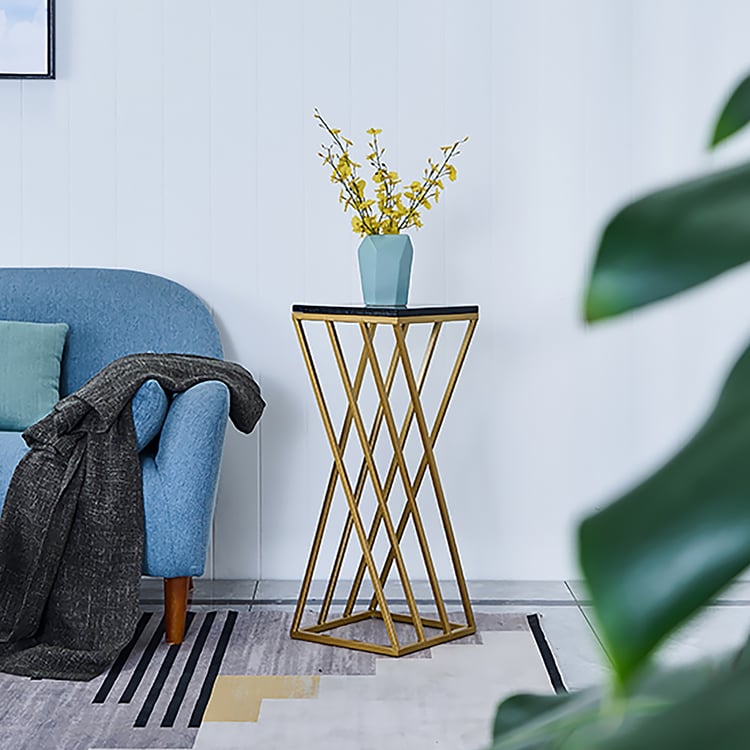 Large Chic Standing Rectangular Plant Stand in Black｜Homary UK