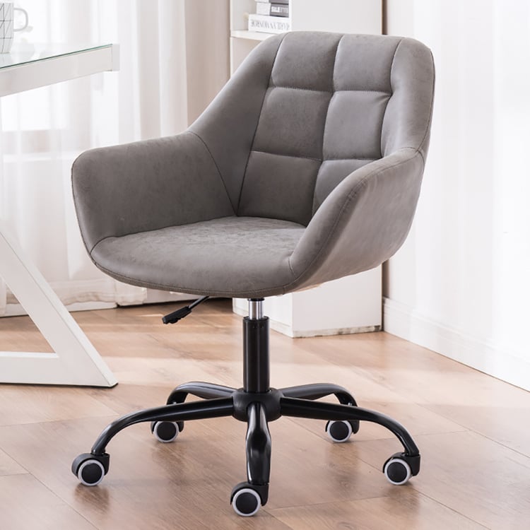Gray outlet Leath aire Tufted Office