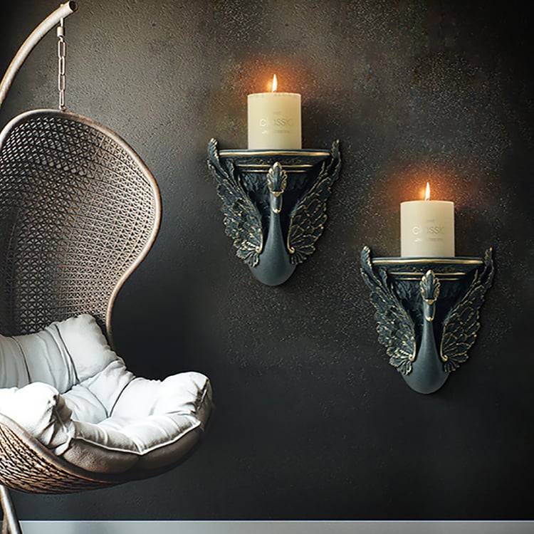 Medieval Swan Wall-Mounted Shelving in Resin｜Homary