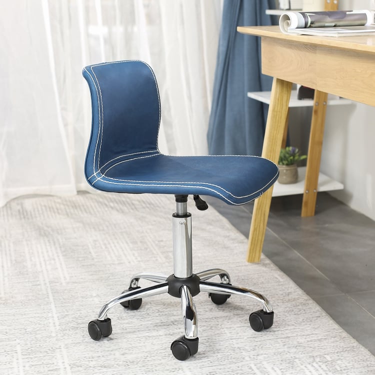 Modern PU Leather Task Chair for Desk Upholstered Swivel Office Chair ...