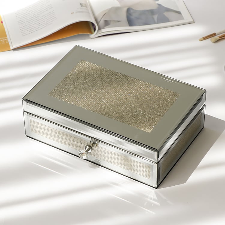 Modern Glass Jewelry Box Organizer Desk｜Homary AU