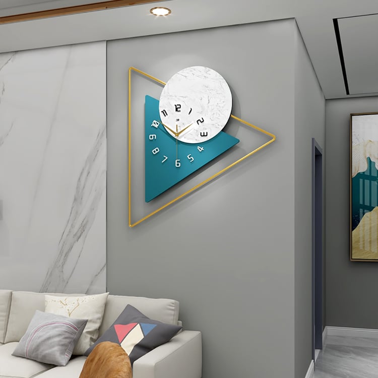 Modern Simple Geometry Oversized Wall Clock with Mirror Dial ...