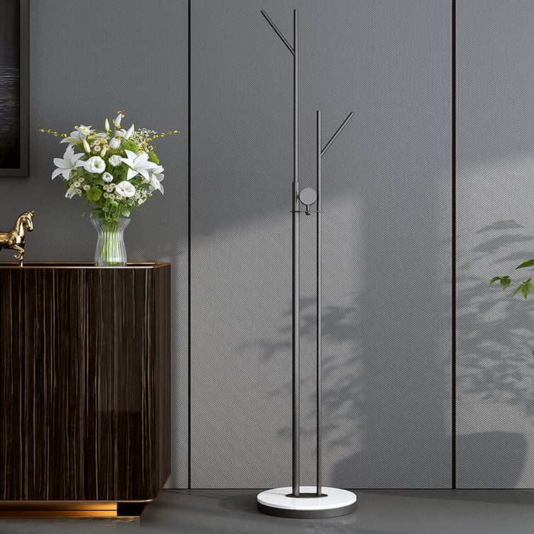 Modern Sintered Stone Coat Rack in Black｜Homary