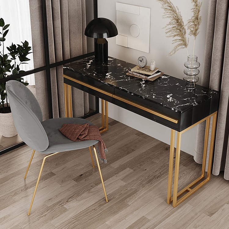 Black marble top desk store