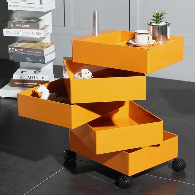 Modern Swivel Nightstand 360 Degree Rotating Multi-layer Movable ...