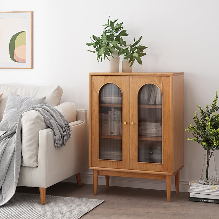 Mid century modern bookcase with glass doors store