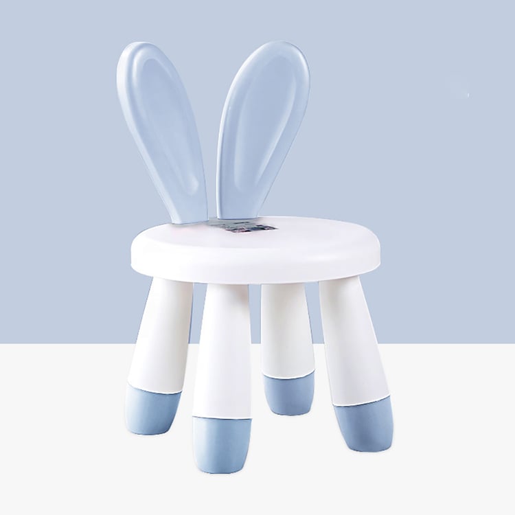 Blue Cute Rabbit Kids Chair Animal Design Plastic Chair | Homary UK
