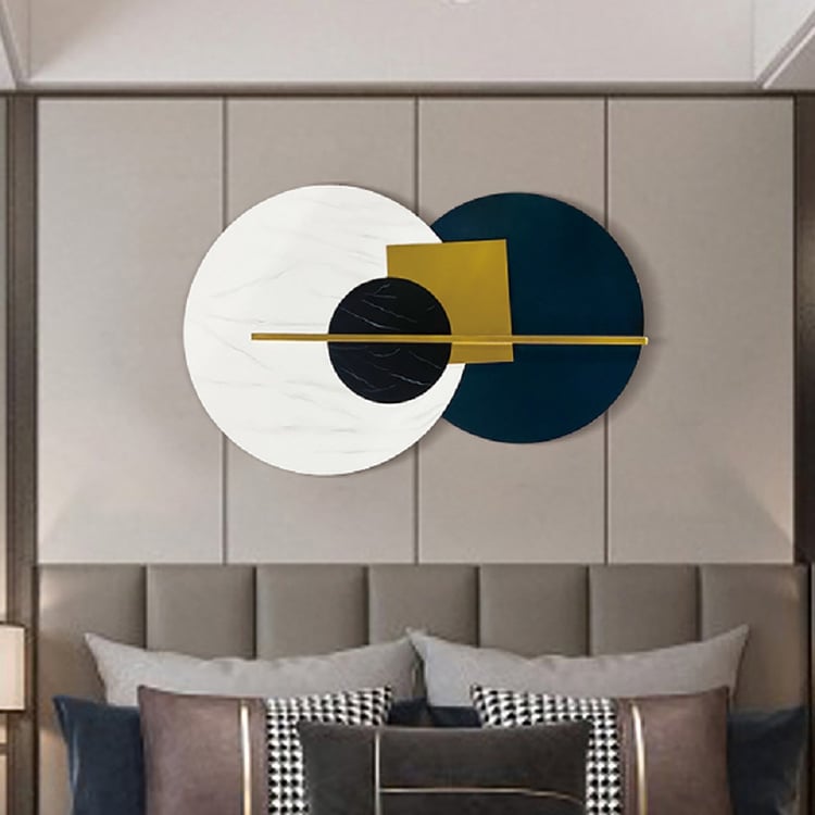 Nordic 3D Geometric Patterns Metal Wall Decor Home Overlapping Art | Homary