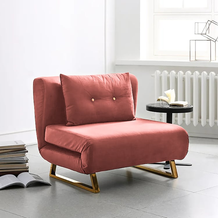 Pink leather sofa bed store