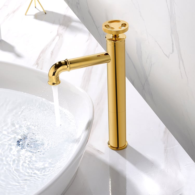 Ruth Industrial Pipe Single Lever Handle Bathroom Countertop Basin Tap ...