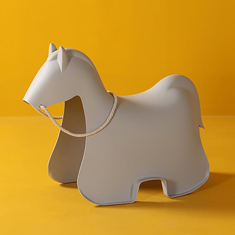 Plastic Gray Kids Chair Pony Style Animal Design｜Homary