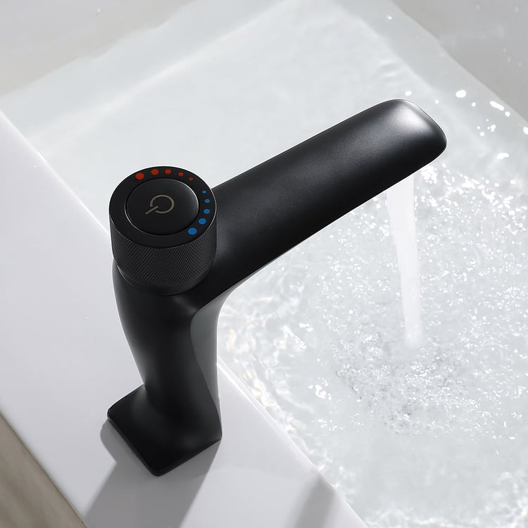 Switch Top 1-Hole Sink Faucet Single Handle Bathroom Faucet with Press ...