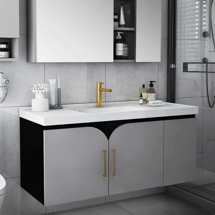 Minimalist Bathroom Vanity with Cabinet & Top Including Integrated ...