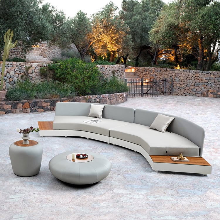 Outdoor leather couch store