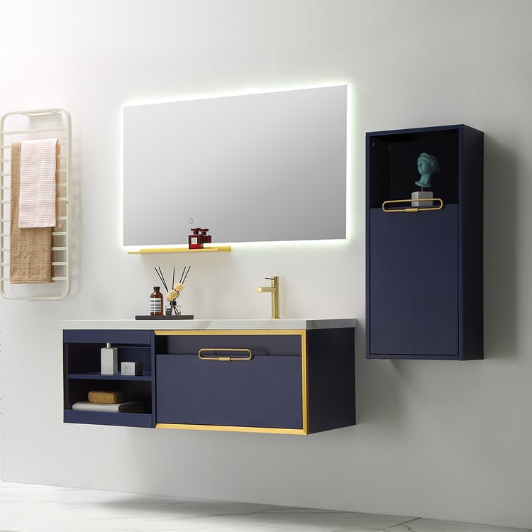 1500mm Floating Bathroom Vanity Top Double Integral Basins with Side ...