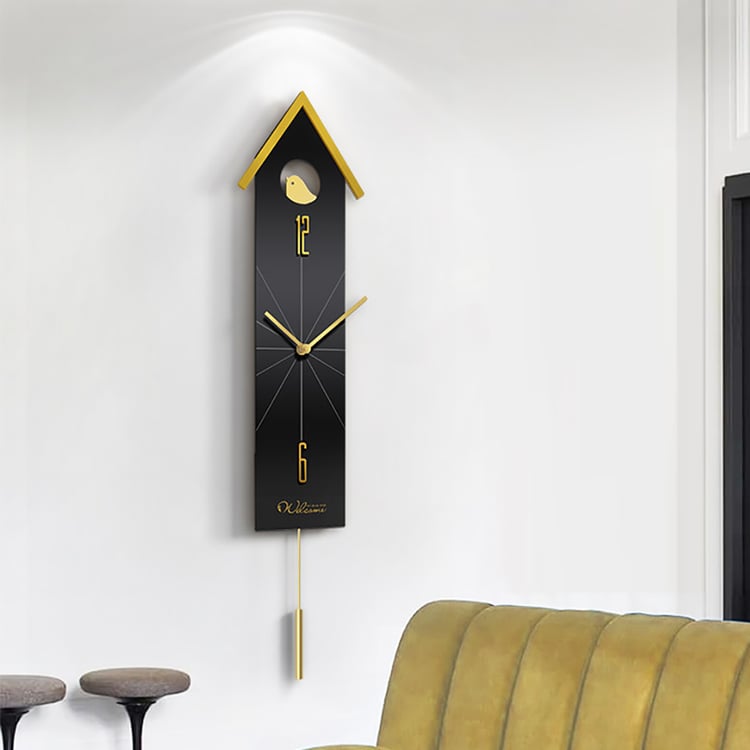 Minimalist Creativity Modern Geometry Wooden Wall Clock with Slim ...