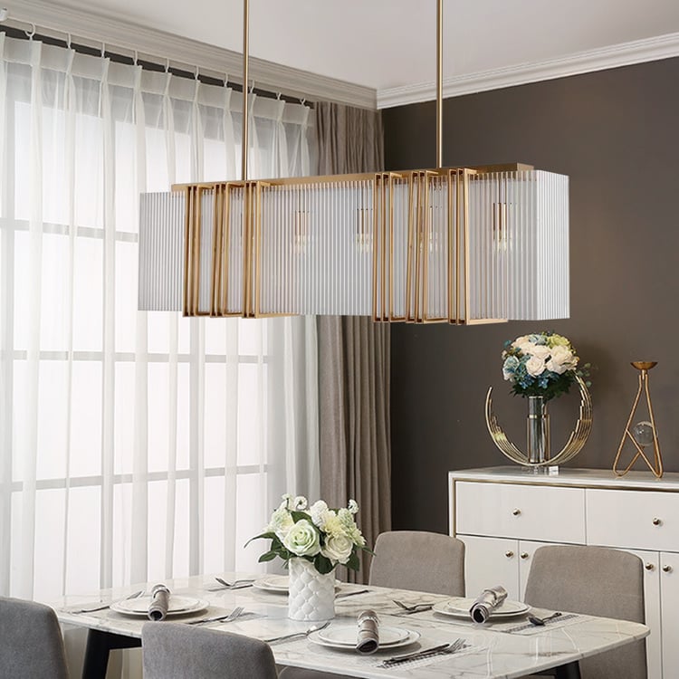 Rectangular Kitchen Lighting Design Light