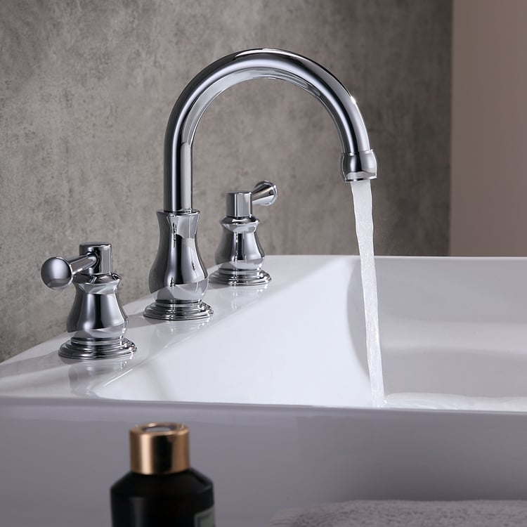 Classic Design 3-Hole Double-Handle Mixer Tap for Bathroom Basins in ...