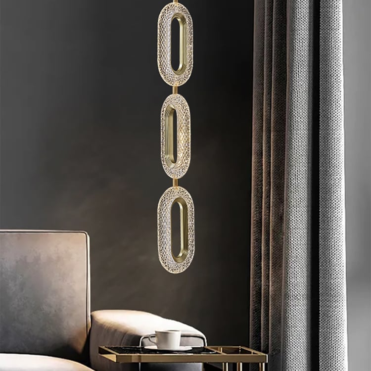 Gold Ring Pendant Light 3-Light LED Lighting with Adjustable Cable ...