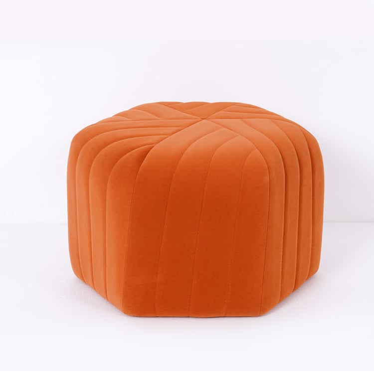 Orange pouf ottoman store