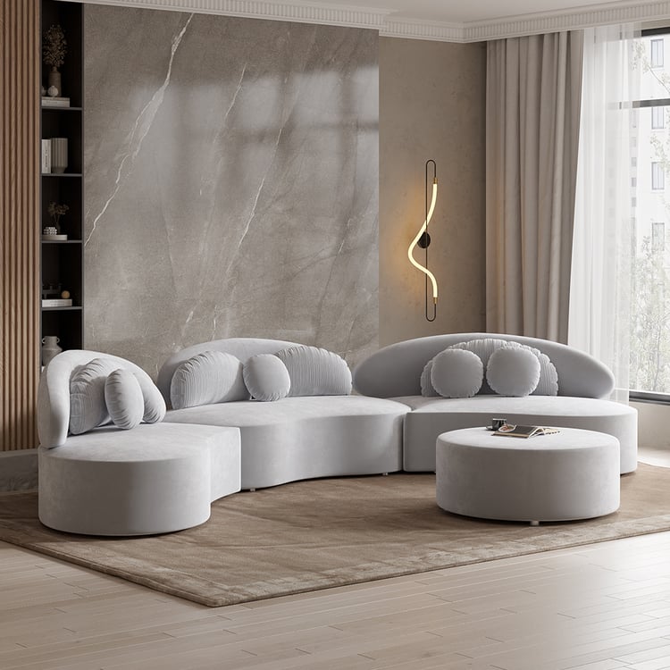 Homary curved sofa store