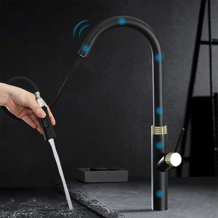 Pull Out Spray Touch Kitchen Faucet with Double Function Single Handle ...