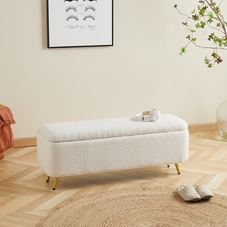 Storage ottoman with gold legs store