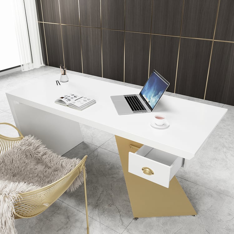 Industrial white desk store