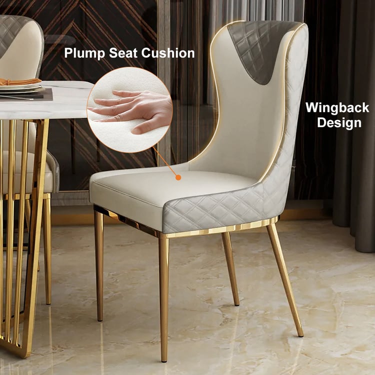 Leather dining chairs with gold legs store