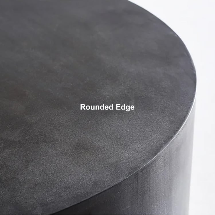 Ocement Industrial Coffee Table Round Cement Like Coffee Table in Deep Gray Homary