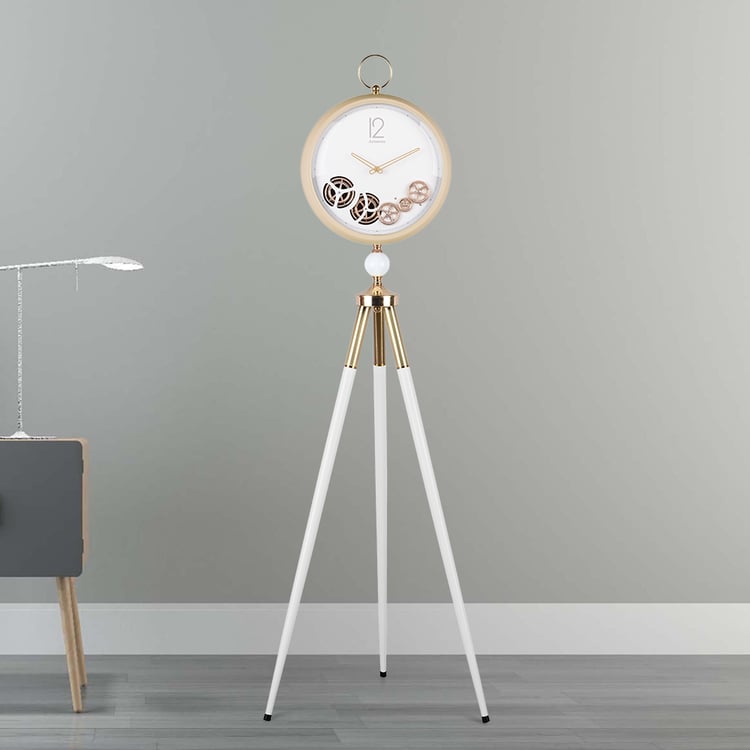 Industrial Tripod Free Standing Clock - Designer Review & Photos