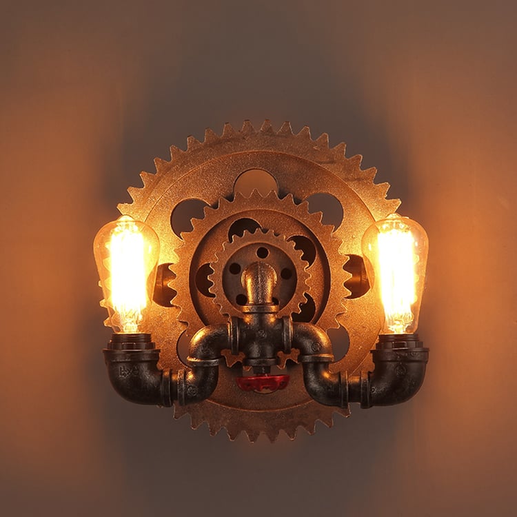Industrial Edison Pipe Wall Sconce Conduit Pipe Multi Arm Wall Light