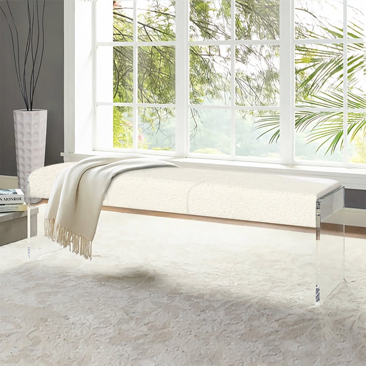 Acrylic bedroom bench store
